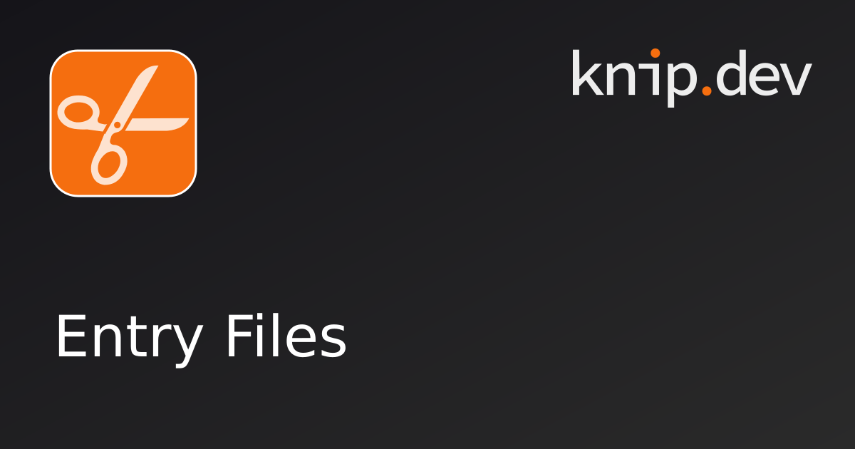 Entry Files Knip Dev