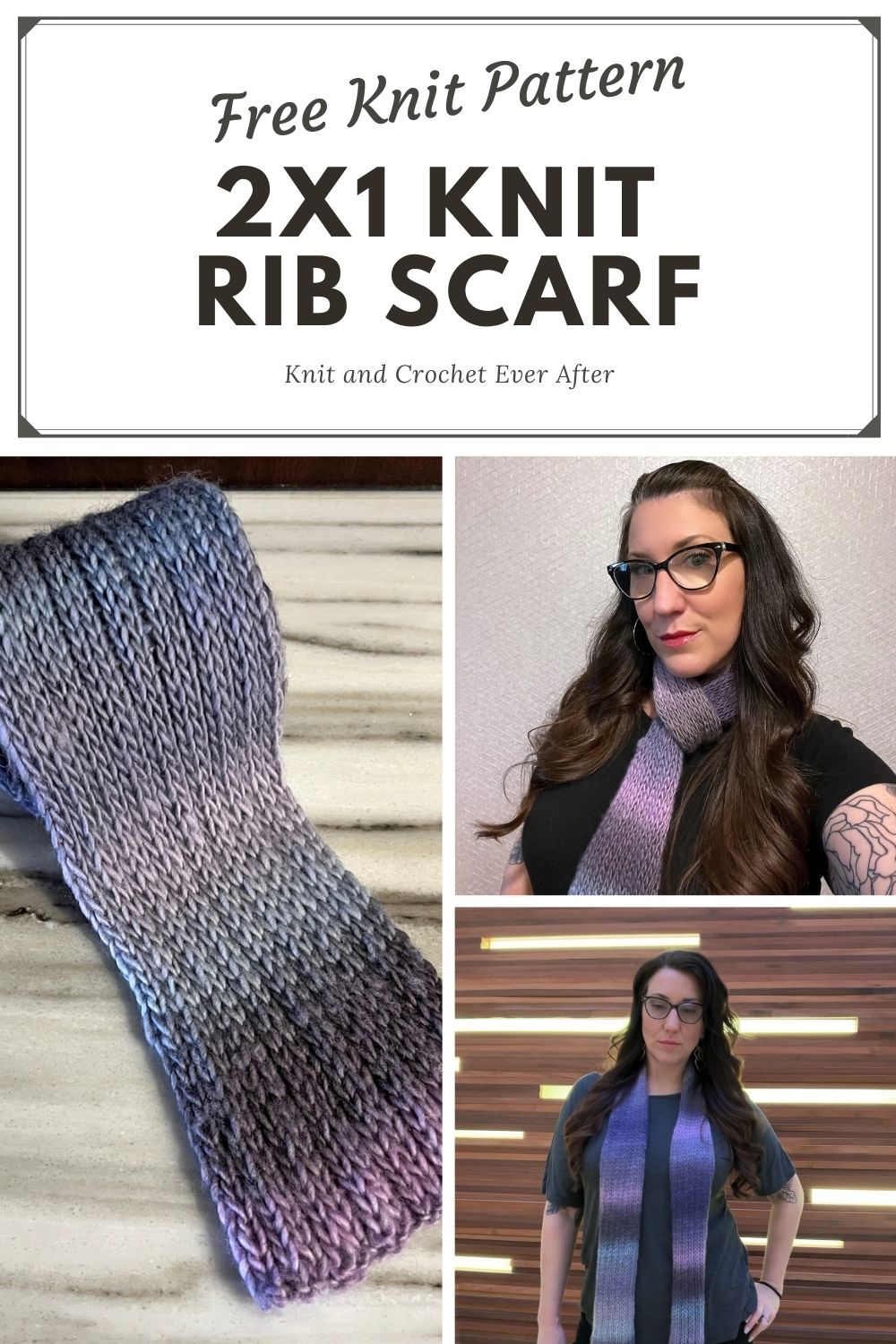 2 x 1 Knit Rib Scarf ~ Knit and Crochet Ever After