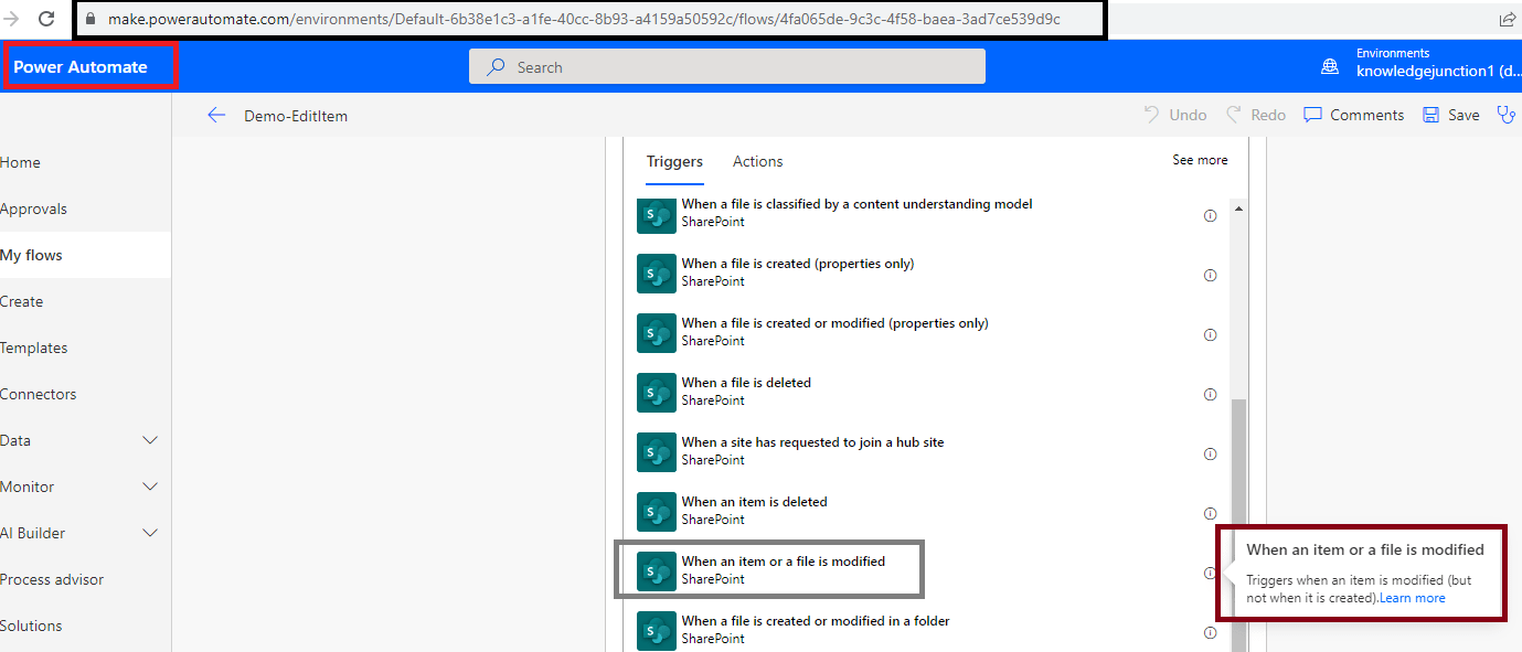 Power Platform Power Automate Run A Flow On Edit Item Getting Recent Updates Of Sharepoint
