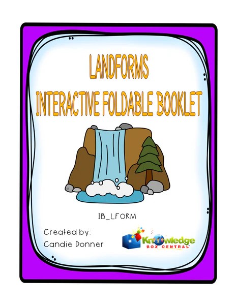 Landforms Interactive Interactive Foldable Booklets Knowledge Box Central