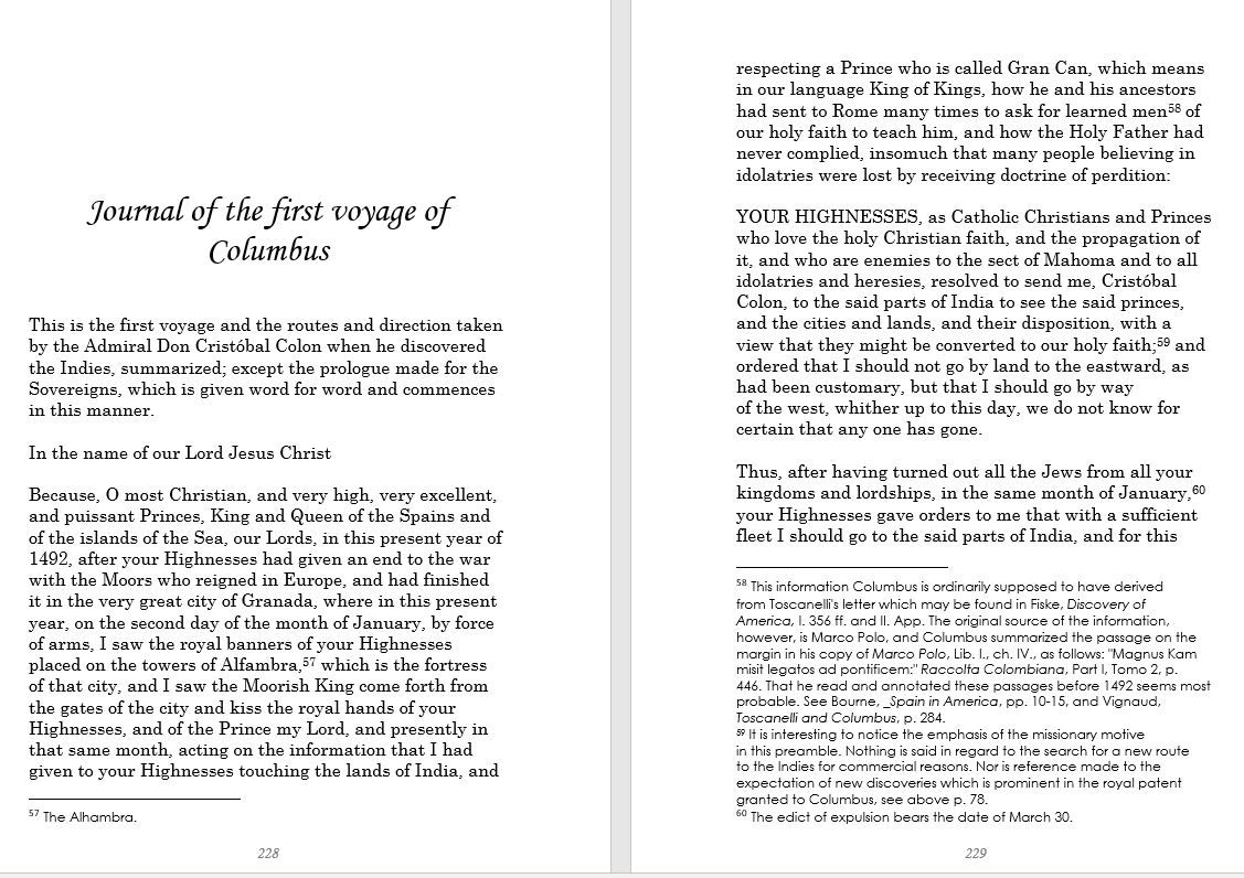 Christopher Columbus: His Story and His Journals