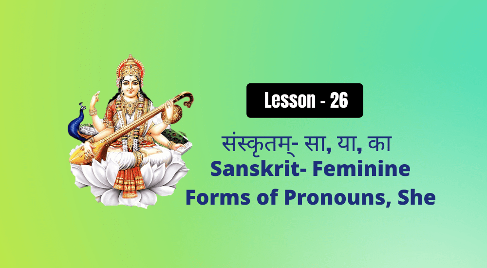 Sanskrit Striling Shabdrup | संस्कृत सा, या, का 26 - Knowledgology