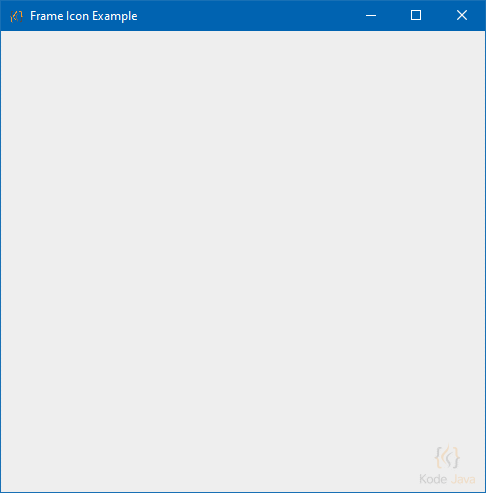 How do I change JFrame image icon? - Learn Java by Examples