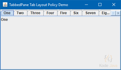How do I scroll or wrap JTabbedPane tab layout? - Learn Java by Examples