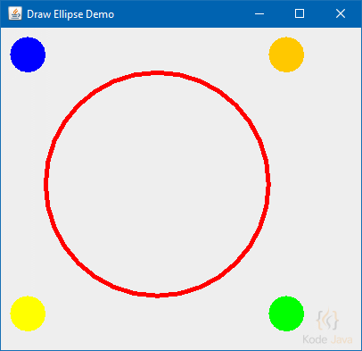 How do I draw an ellipse in Java 2D? - Learn Java by Examples