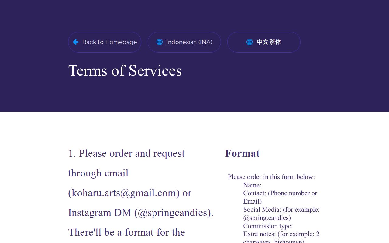 Terms Of Service