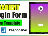 Create Gradient Login Form With Free Template Html Css