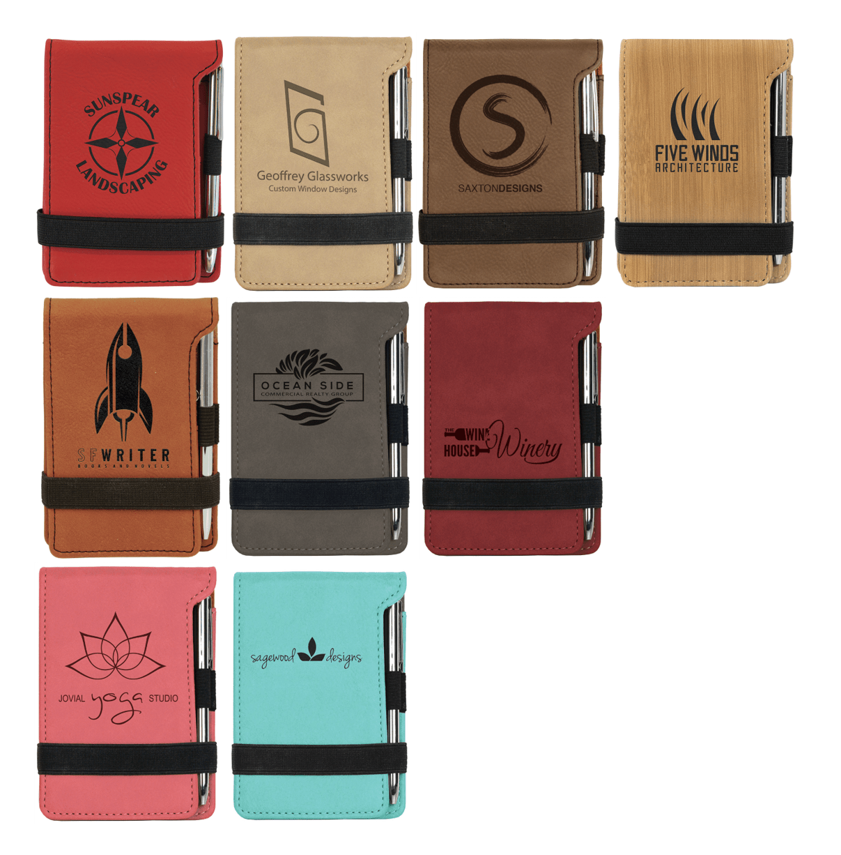 Leatherette Mini Notepad with Pen – Kouns Acres Design