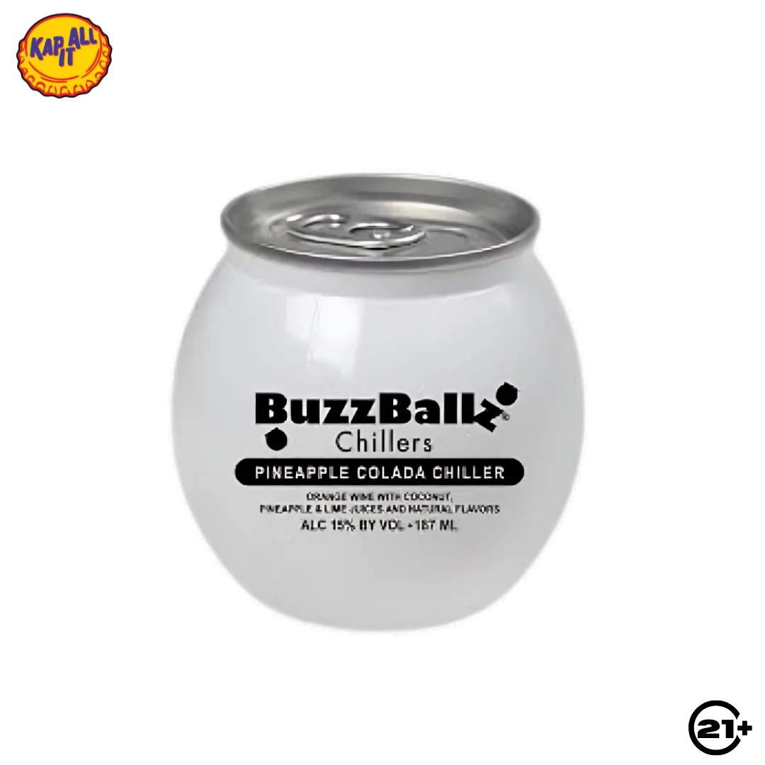 Buzzballz Chillers Pineapple Colada 187ml Kapitall Bottle Shop