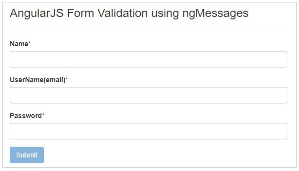 Form Validation In Angularjs With Ngmessages Krazytech
