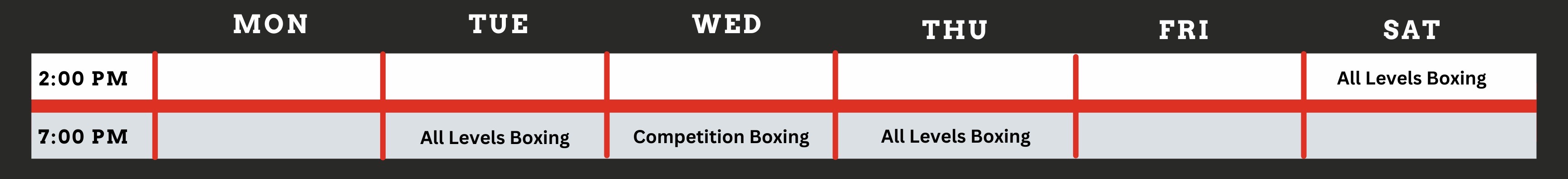 Class Schedule – KruFit Indy