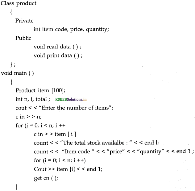2nd PUC Computer Science Question Bank Chapter 7 Classes and Objects ...
