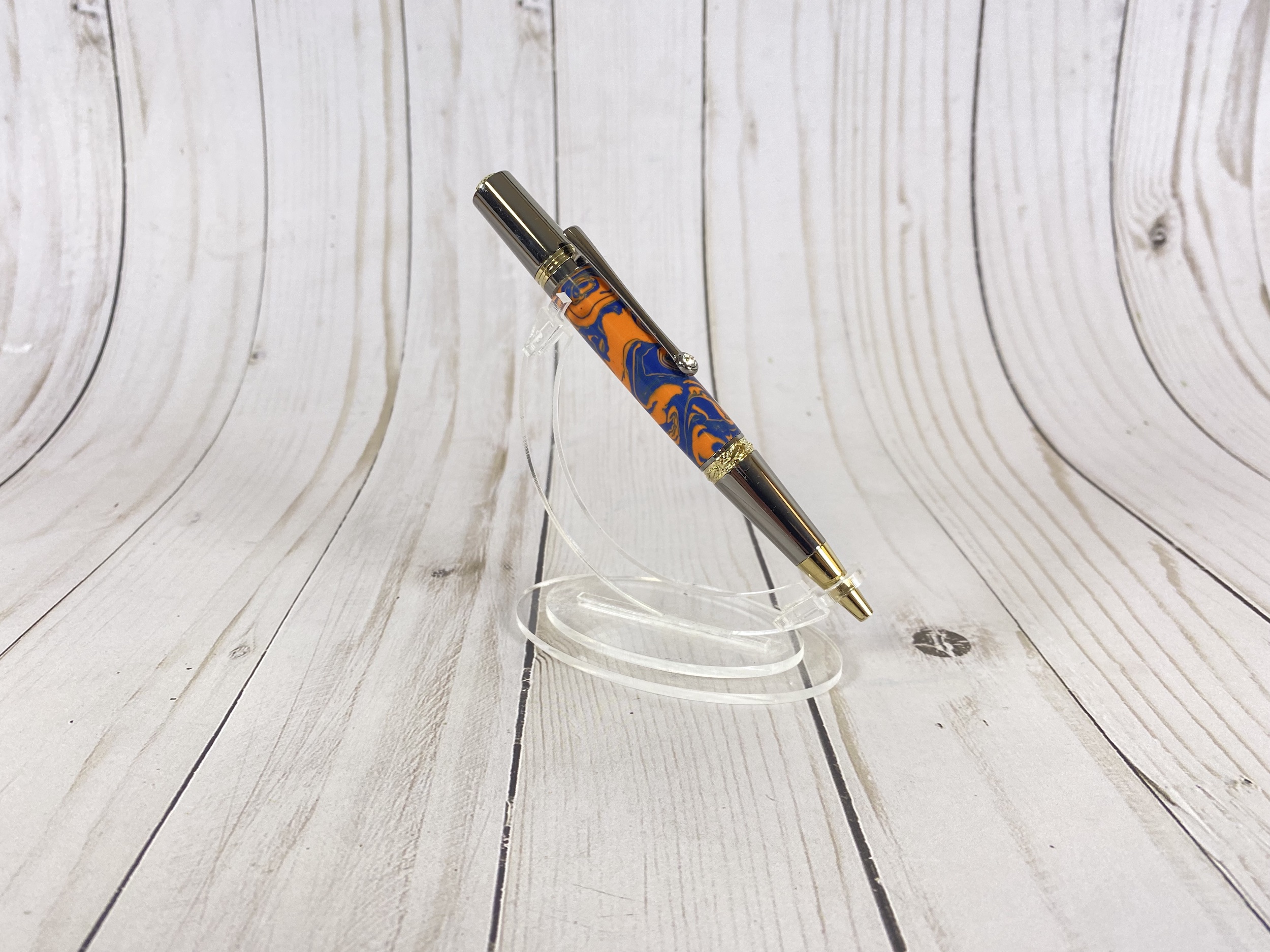 Blue and Orange Swirl Majestic Pen – Ktown Creative