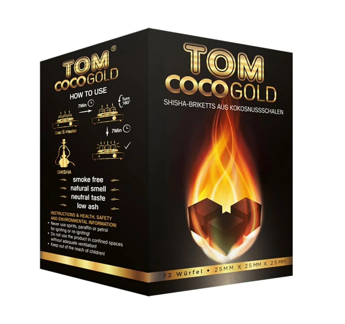 Tom Coco Cube Coal 1KG - KVDE Hookah Store