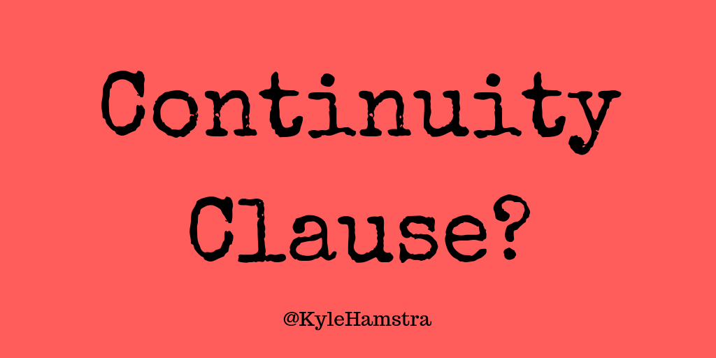 Continuity Clause? - #HamstraHighlights