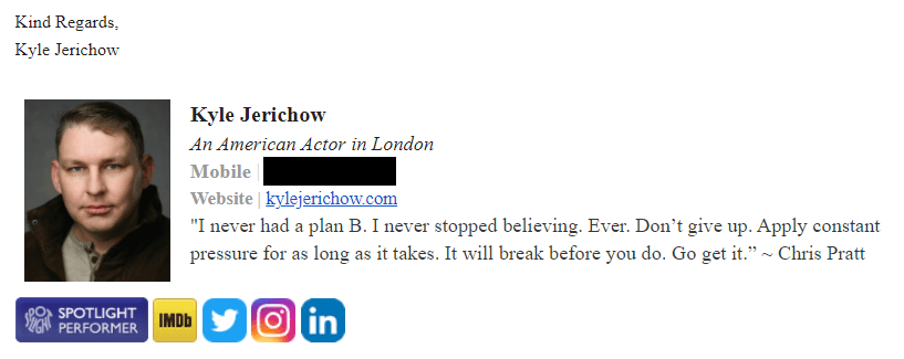 Creating My Own Luck: How I Email Casting Directors - Kyle Jerichow