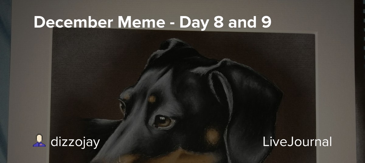 December Meme Day 8 And 9 Dizzojay Livejournal