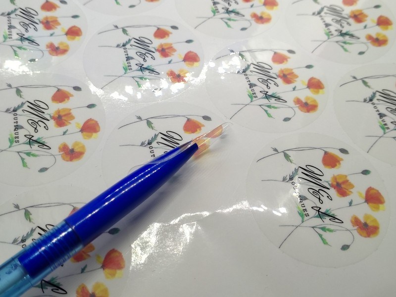 Ảnh decal trong, sticker - In nhãn mác ACCA