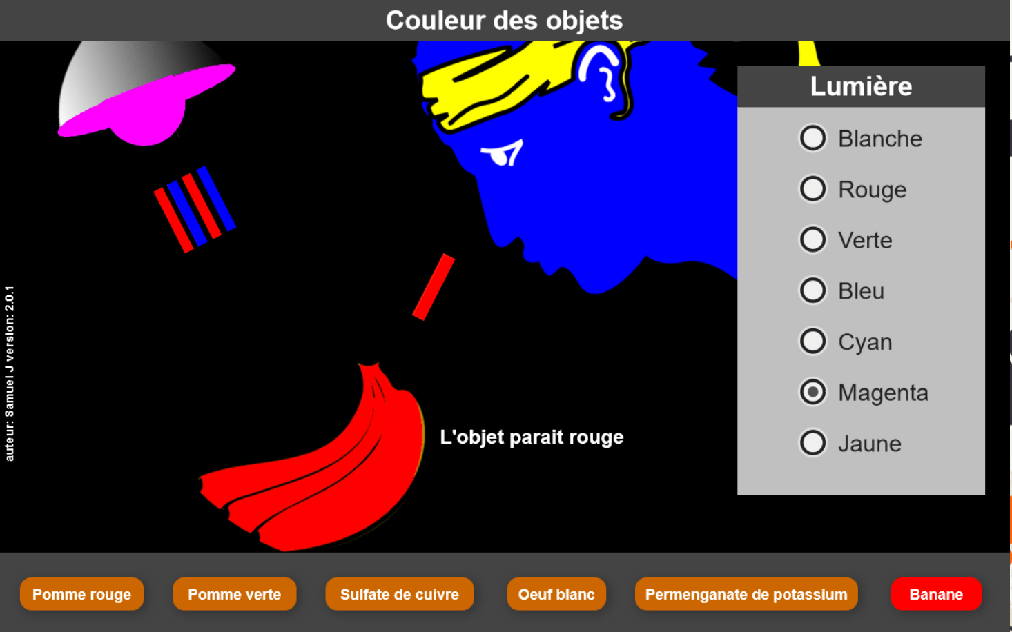 Animation couleur des objets - LABOSIMS