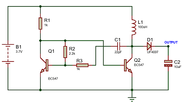 DC/DC converter using Transistors