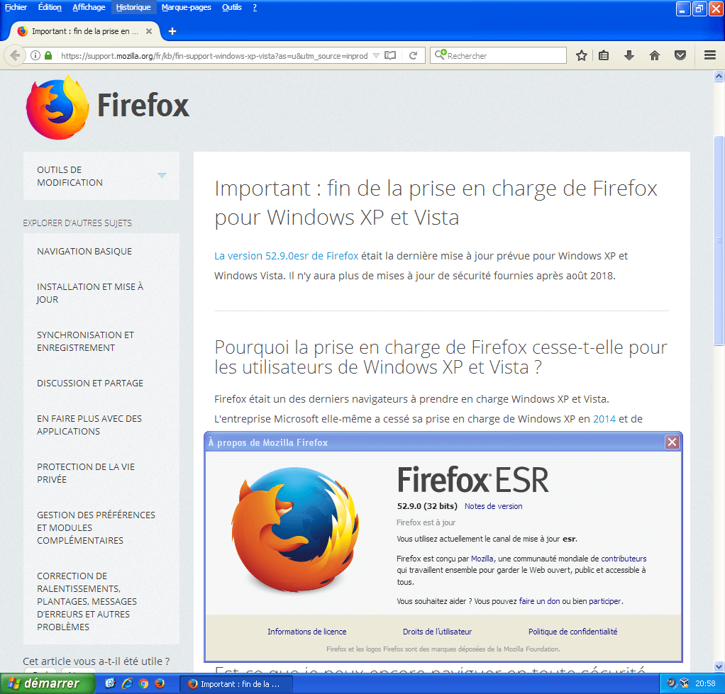 Current version of firefox 52-9 - daykurt