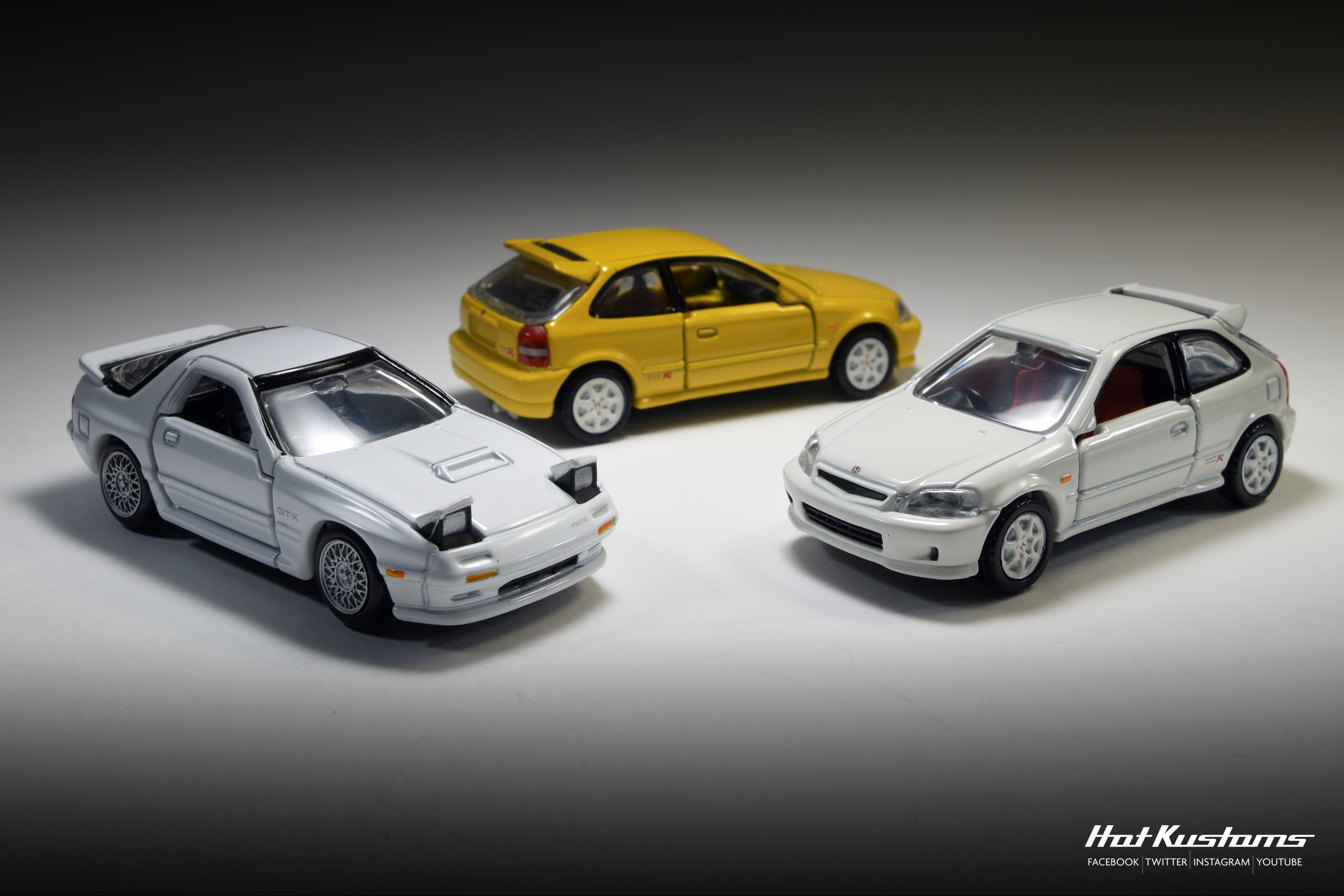 Tomica Premium Honda Civic Type R Debut and Mazda RX-7 with Pop-up ...