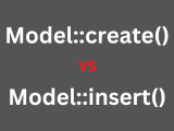 Eloquent Create Vs Query Builder Insert Method