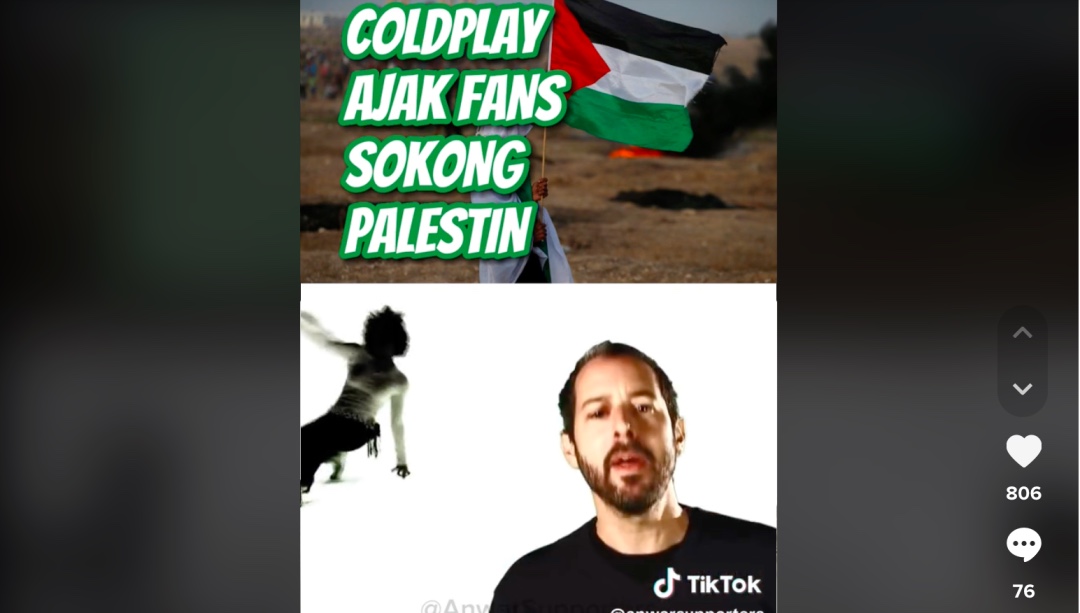 PAS Supports COLDPLAY Pro-Palestine? HARAKAH Removed link?1