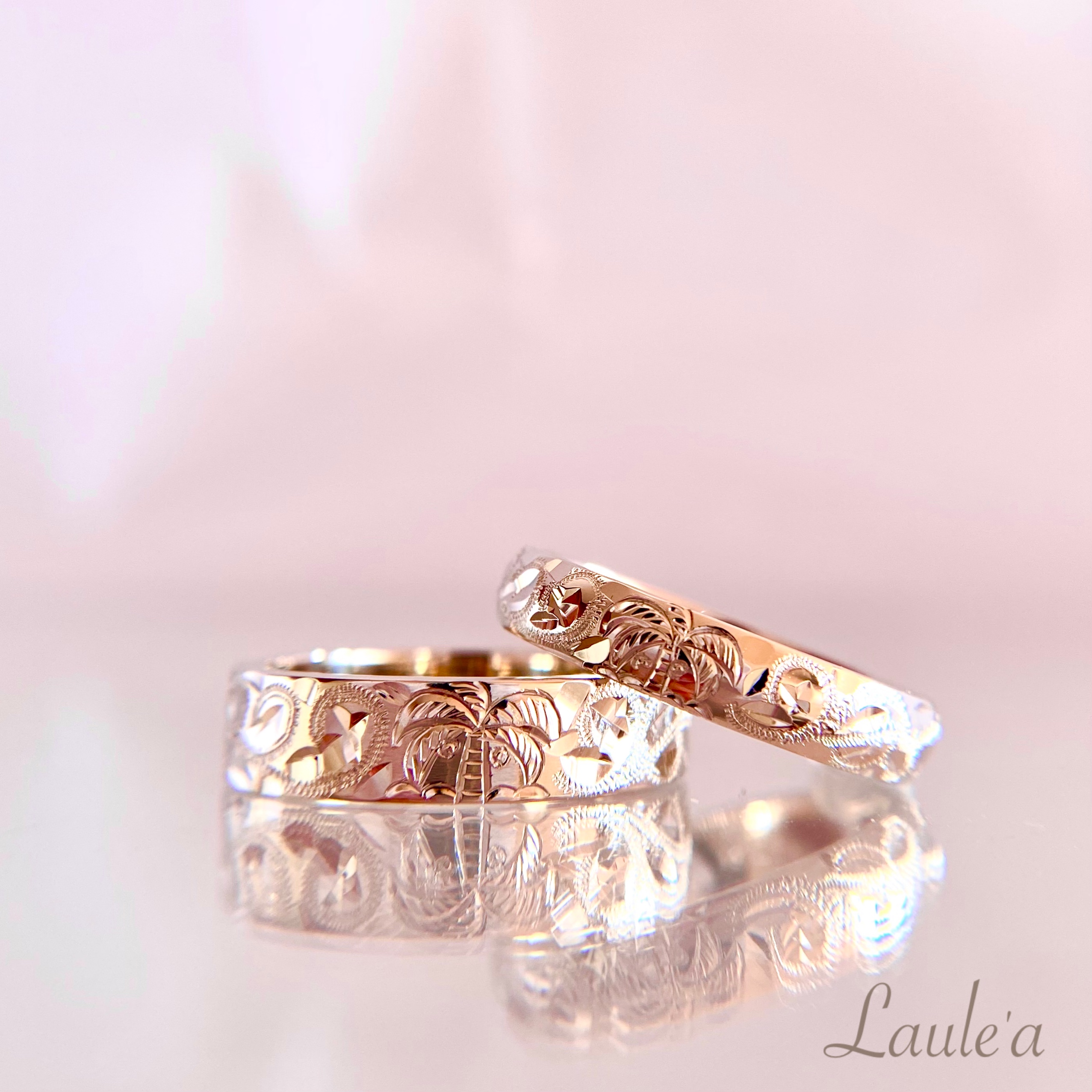 14K Green Gold Pair Ring (L-12528)