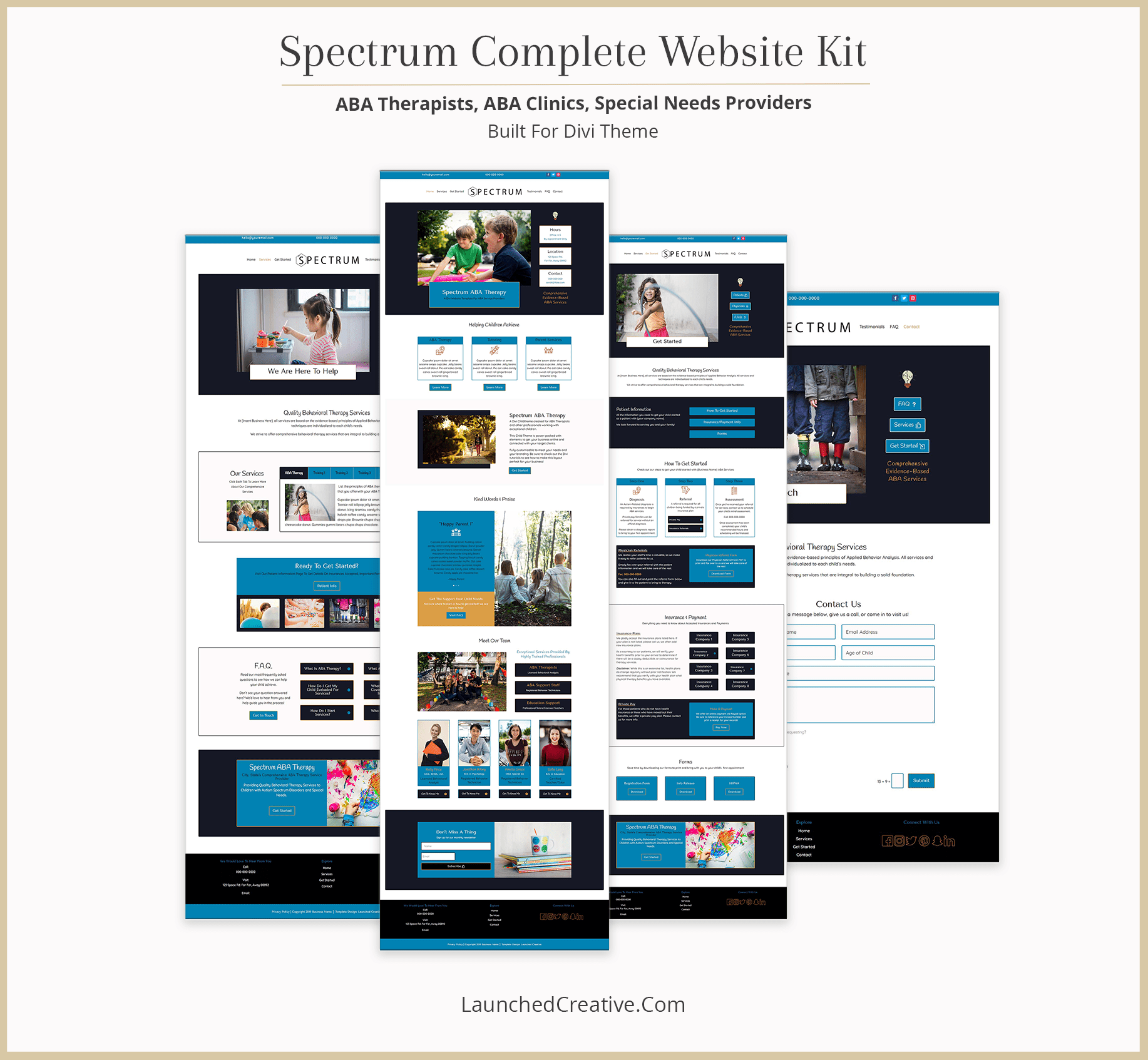Spectrum Website Kit - Launched Creative Designs