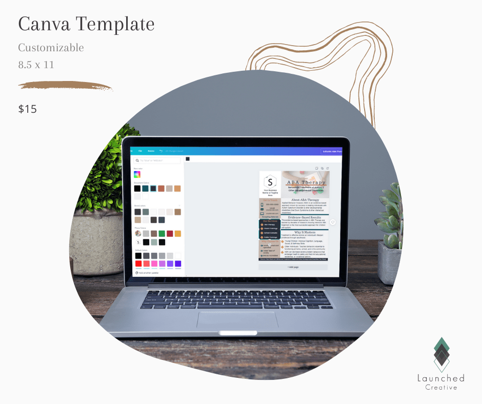 ABA Therapy Flyer v.4 | Canva Template - Launched Creative | Mandie ...