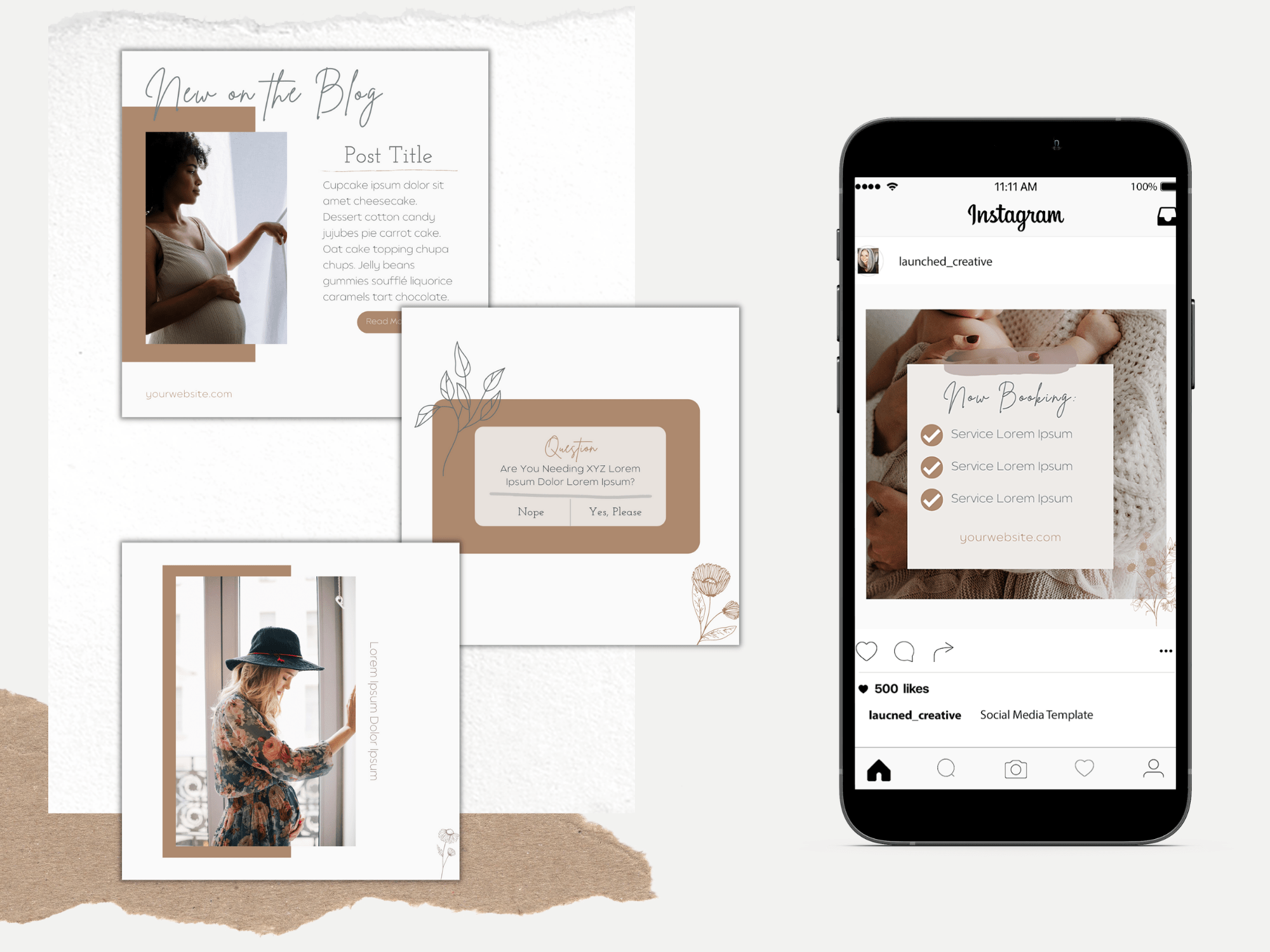 Doula | Coach | Social Media Templates for Instagram Facebook Posts ...