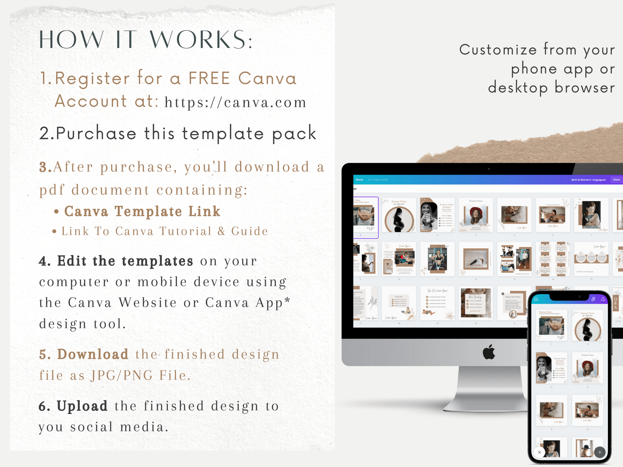 Doula | Coach | Social Media Templates for Instagram Facebook Posts ...