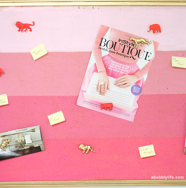 Pink Ombre Cork Board DIY - A Bubbly Life