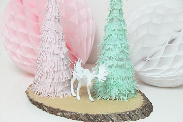 DIY Fringe Christmas Trees - A Bubbly Life