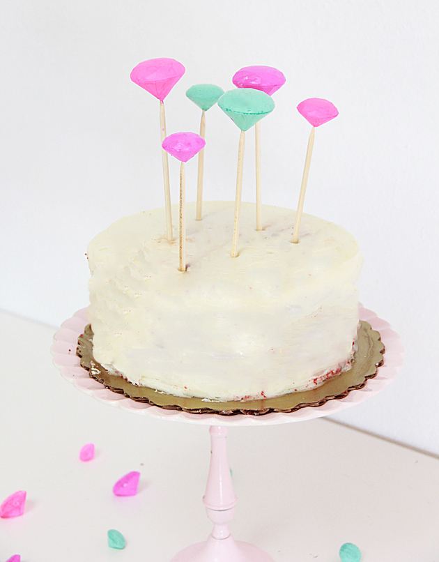 DIY Gem Cake Toppers - A Bubbly Life