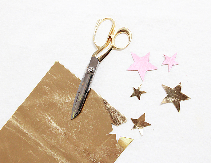 DIY Leather Star Hair Clips - A Bubbly Life