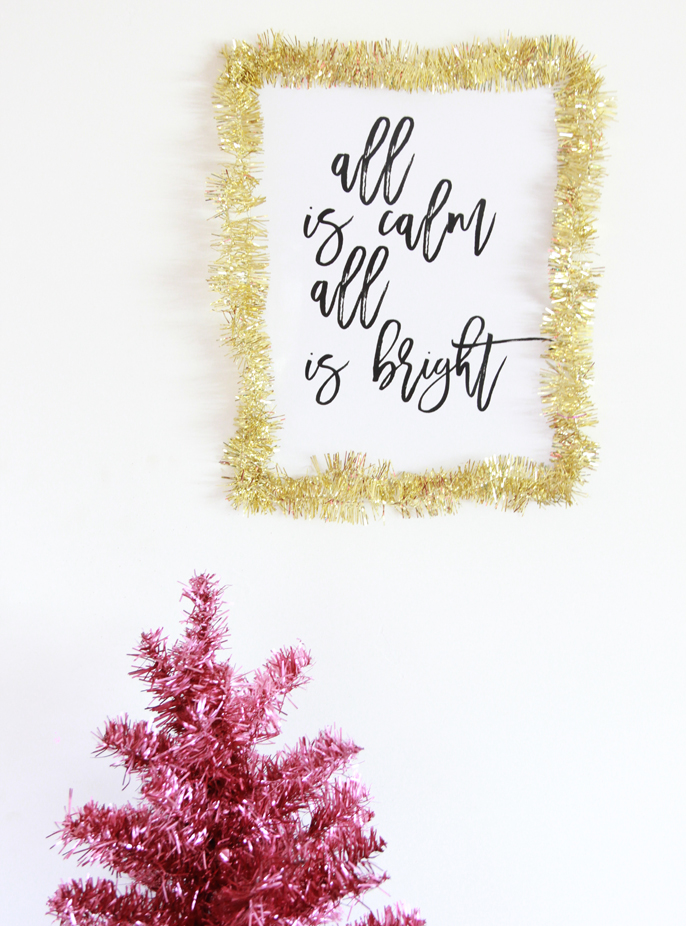 DIY Holiday Poster Print Decorating! - A Bubbly Life