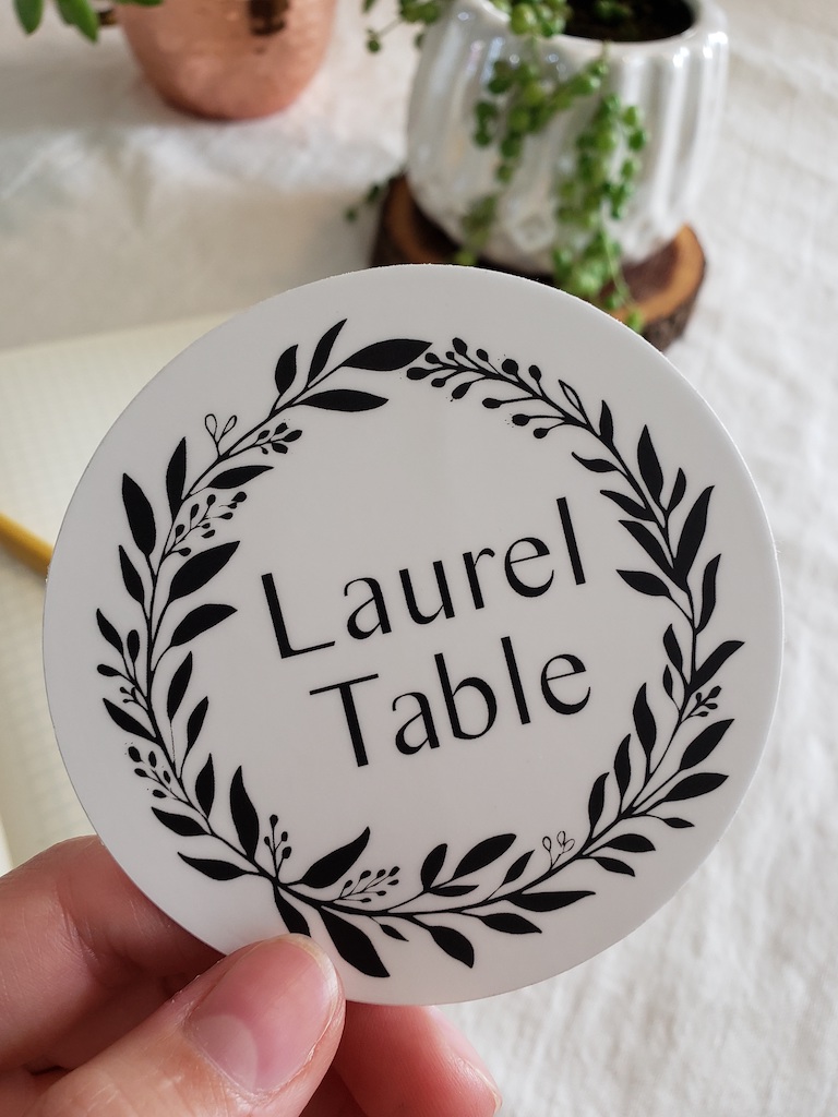 Logo Vinyl Sticker - Laurel Table Publishing