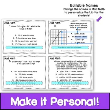 Function Notation Digital Activity Free Lauren Fulton Math