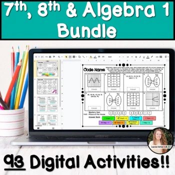 Middle School Math Digital Activity Bundle Lauren Fulton Math