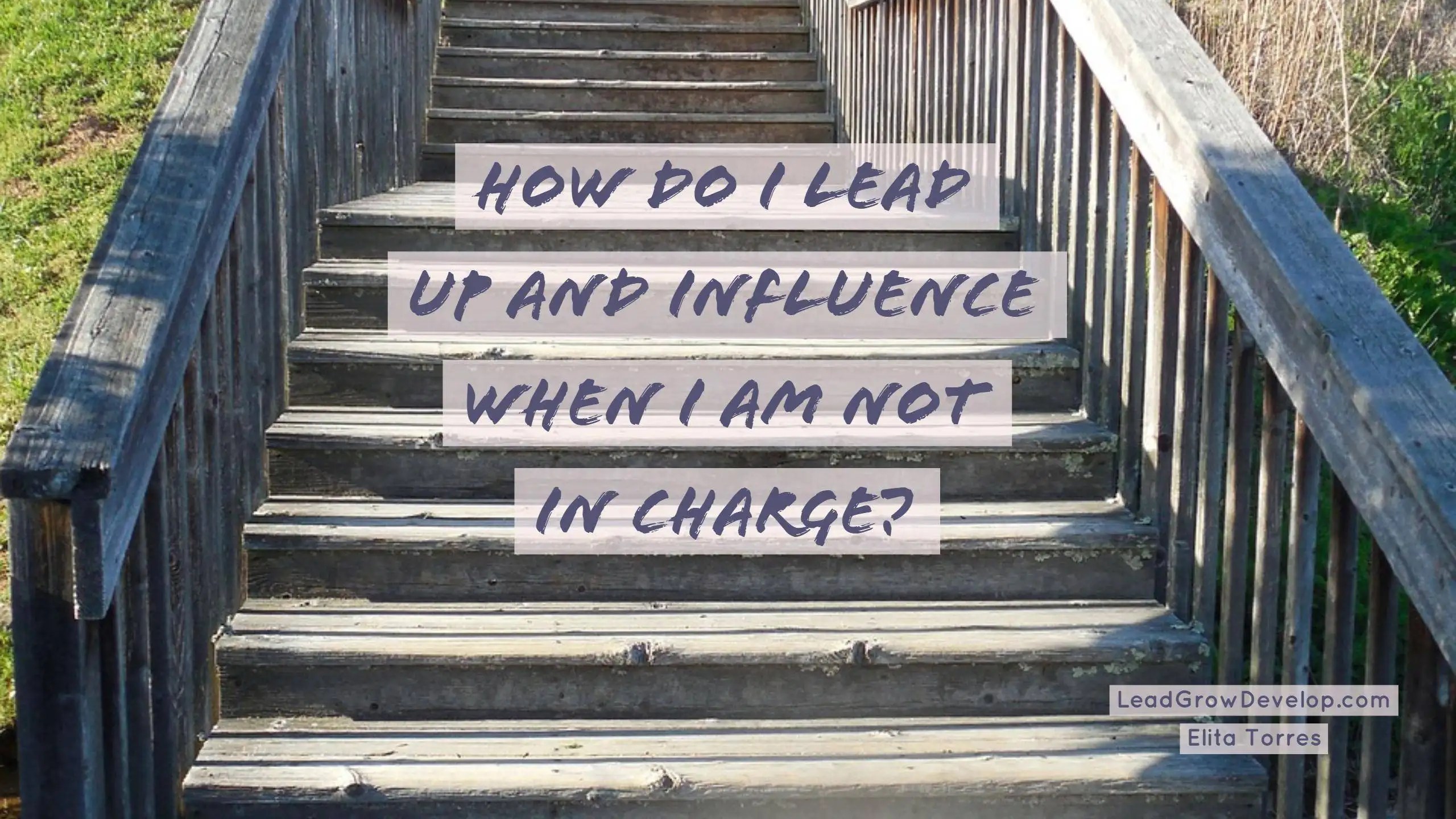 How Do I Lead Up And Influence When I Am Not In Charge? - Lead Grow Develop