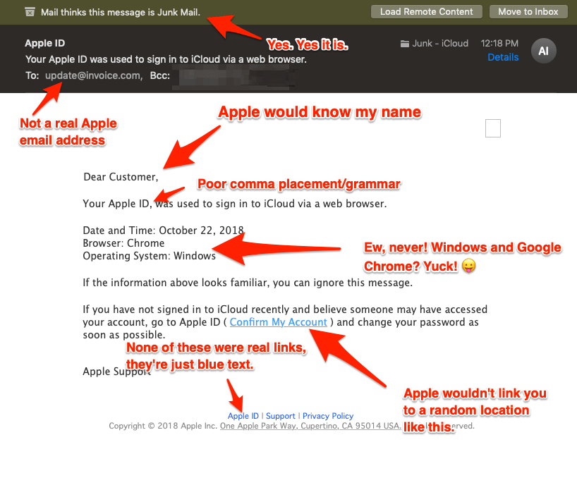 Beware of Apple ID Phishing Emails - Leaf&Core