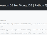 Quickstart Azure Cosmos Db For Mongodb For Python With Mongodb Driver