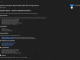Quickstart Set Up And Run The Python Agent Framework Sample Agent