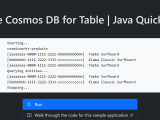 Quickstart Azure Cosmos Db For Table And Azure Sdk For Java Code