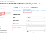 Azure App Service On Linux の Python アプリ用のカスタム スタートアップ ファイルを構成する
