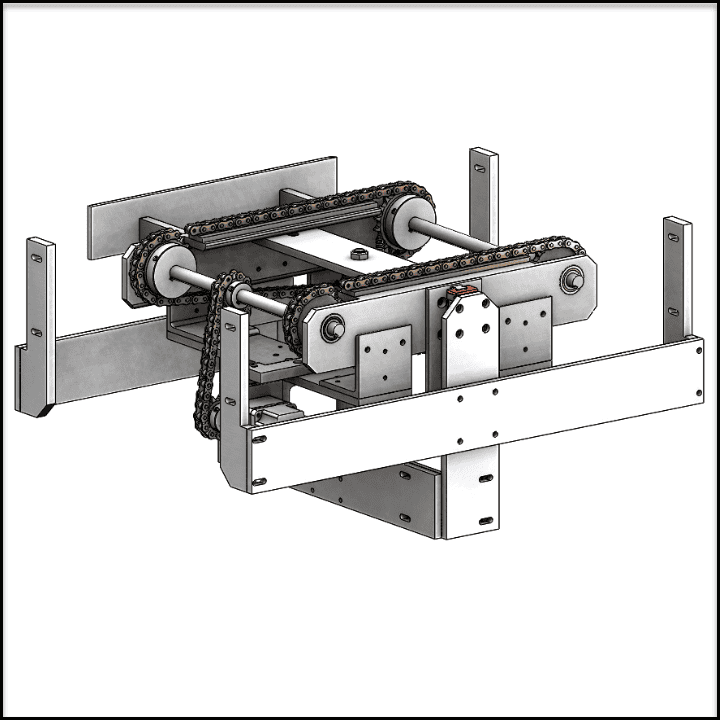 Multi-line Drag Chain Tote Pop-Up Transfer Conveyor | Complete CAD ...