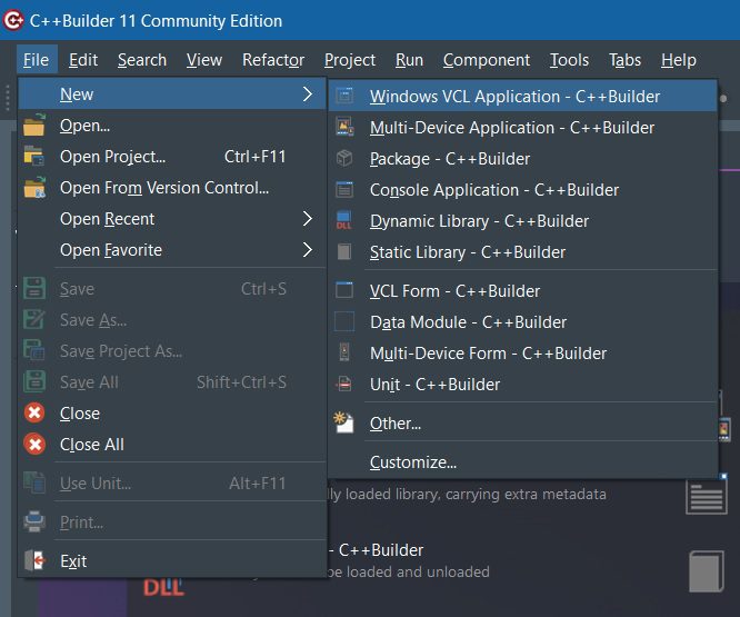Five Simple Examples Of C++ VCL Applications