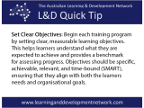 L D Quick Tip Set Clear Objectives Learning Matters The